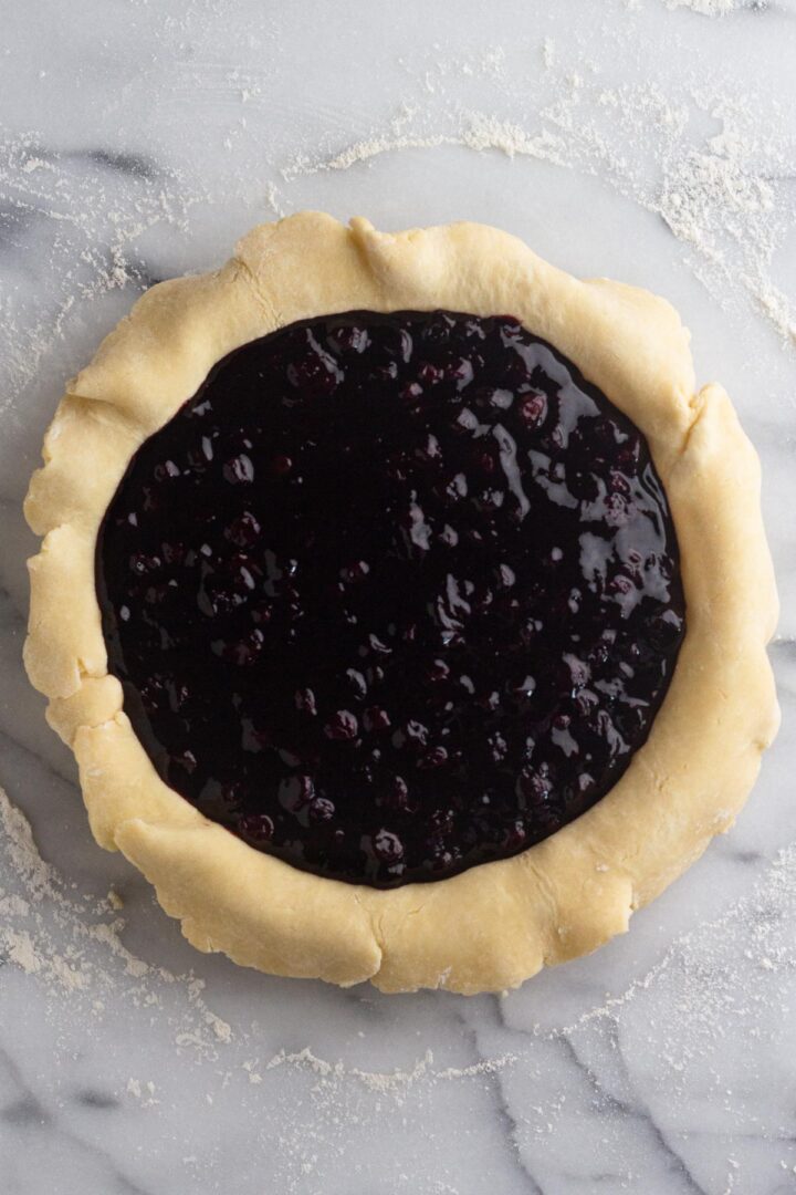 Classic Blueberry Pie with Frozen Blueberries - Always Eat Dessert