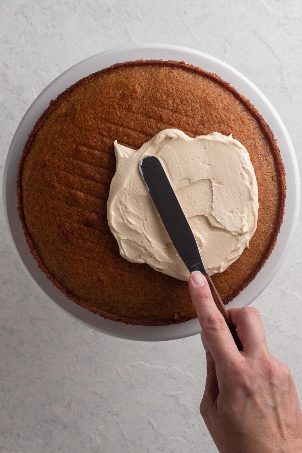 Spice Cake with Salted Caramel Buttercream Frosting - Always Eat Dessert