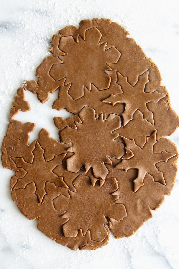 Gingerbread Snowflake Cookies - Always Eat Dessert