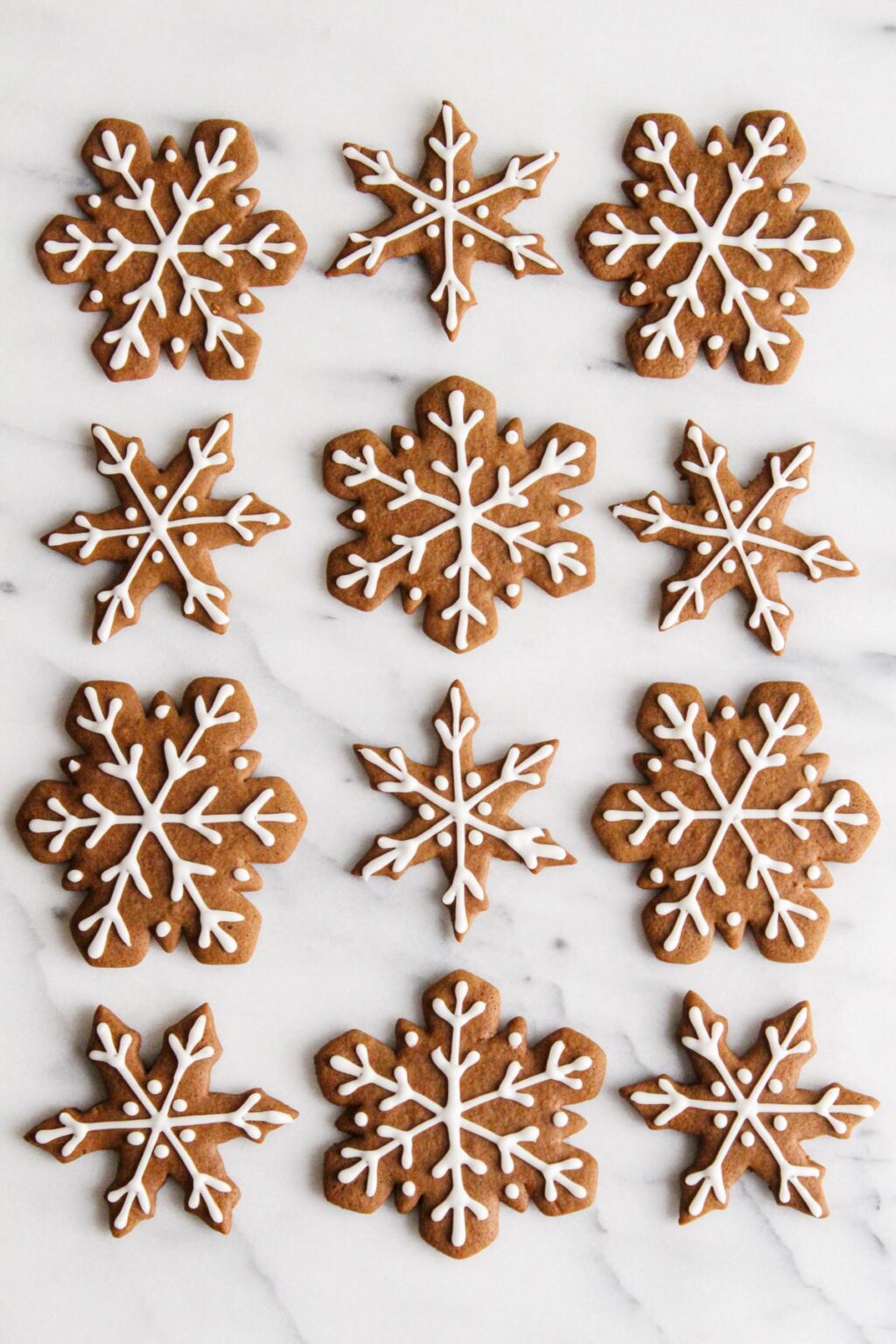Gingerbread Snowflake Cookies - Always Eat Dessert
