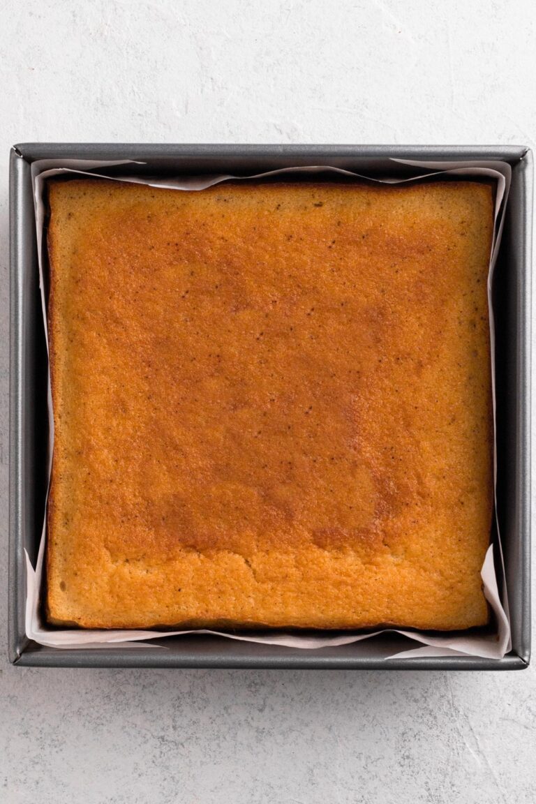 Robin Egg Snack Cake with Speckled Frosting - Always Eat Dessert