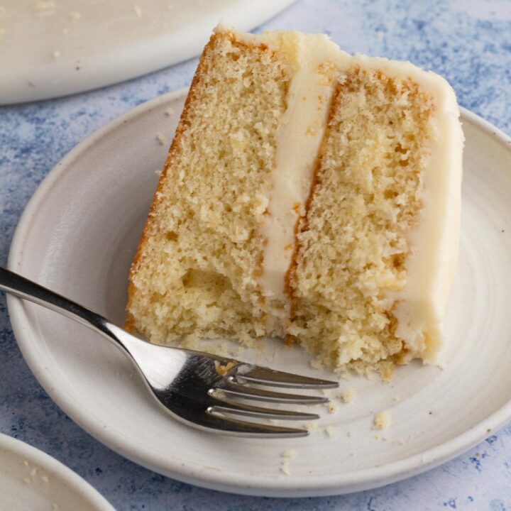 Moist & Fluffy Vanilla Cake - Always Eat Dessert