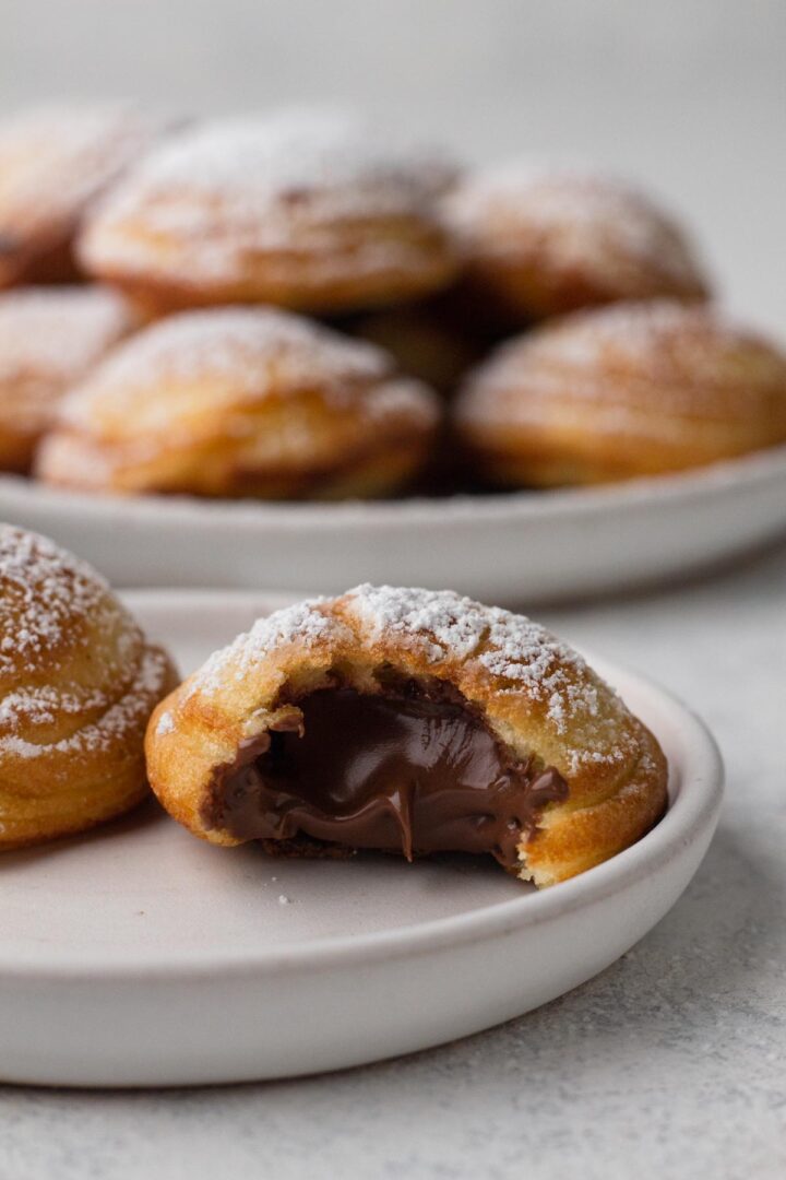 Nutella Ebelskivers (Danish Pancakes) - Always Eat Dessert