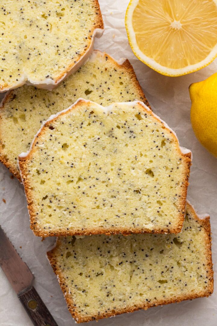 Lemon Poppy Seed Loaf Cake - Always Eat Dessert